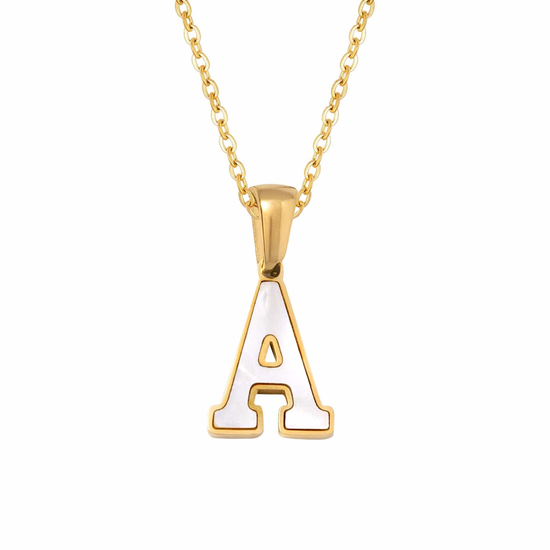 BOHOMOON Varsity Pearl Initial Necklace | Waterproof & Tarnish Free